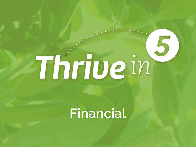 Thrive in 5: Financial- Five Simple Financial Principles - The Wesleyan ...